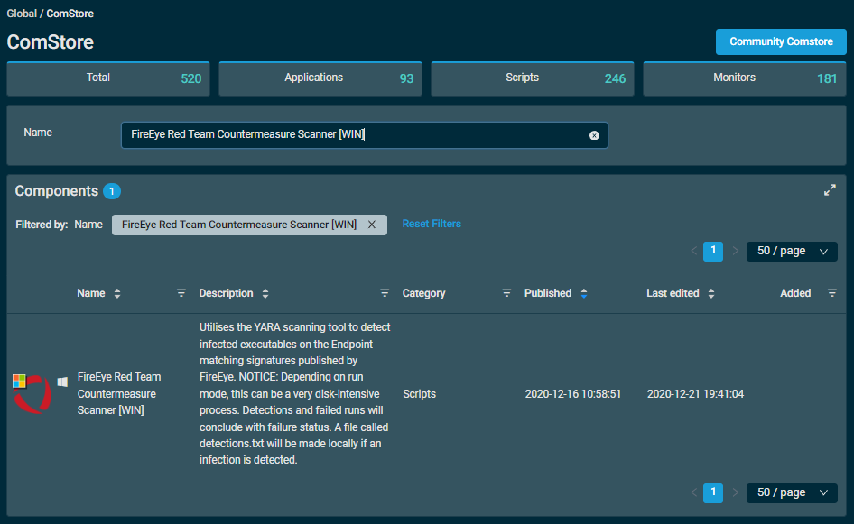 The FireEye Countermeasure Scanner component